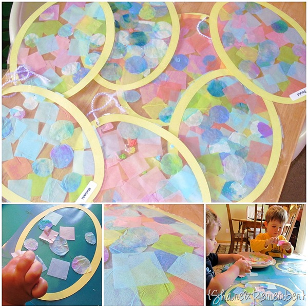 Tissue Paper Collage Easter Eggs Preschool Easter Art Project